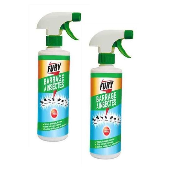 Fury Lot de 2 Pistolets 500 ml Barrage à insectes - Cdiscount Au quotidien