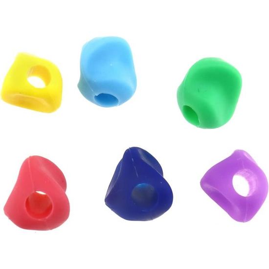 6X Grips Pour Crayon Silicone Mini Pencil Grip Ultra Doux Couleurs ...