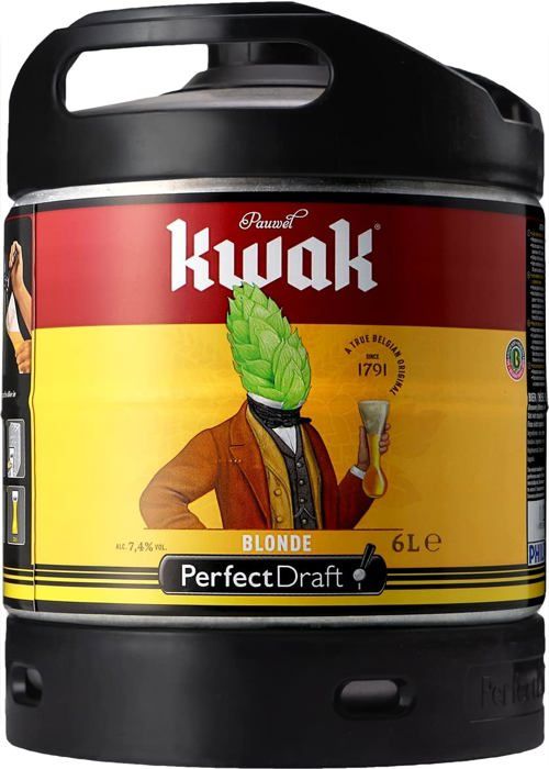 Perfectaft Fût 6L - 5 euros de consigne inclus - Fût pour tireuse à bière (Kwak Blonde)14 ...