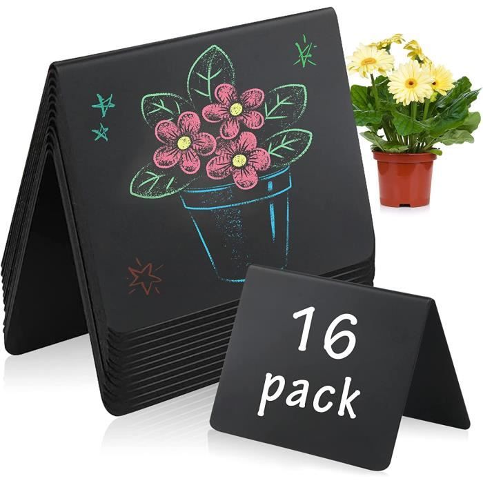 16Pcs Mini Tableaux Noir Ardoise Mini Panneau d'affichage Mini Tableau ...
