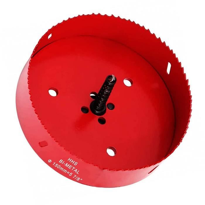 Scie Cloche Bi-métal 150 mm, M42 HSS Bimétallique Scie Trèpan avec Foret de Centrage pour ...