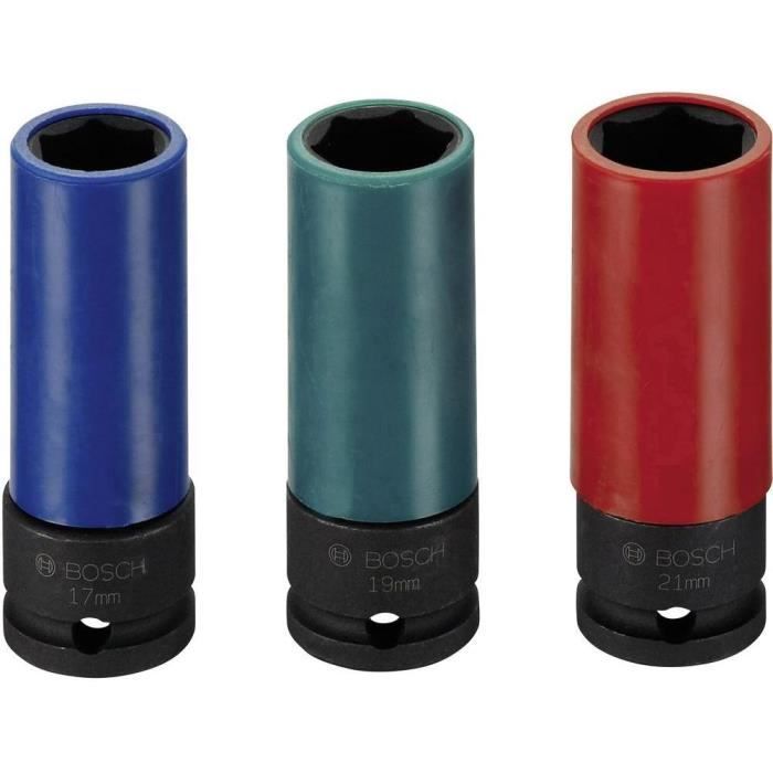 Set de 3 douilles carré femelle 1/2" diamètre 1... - Cdiscount Bricolage