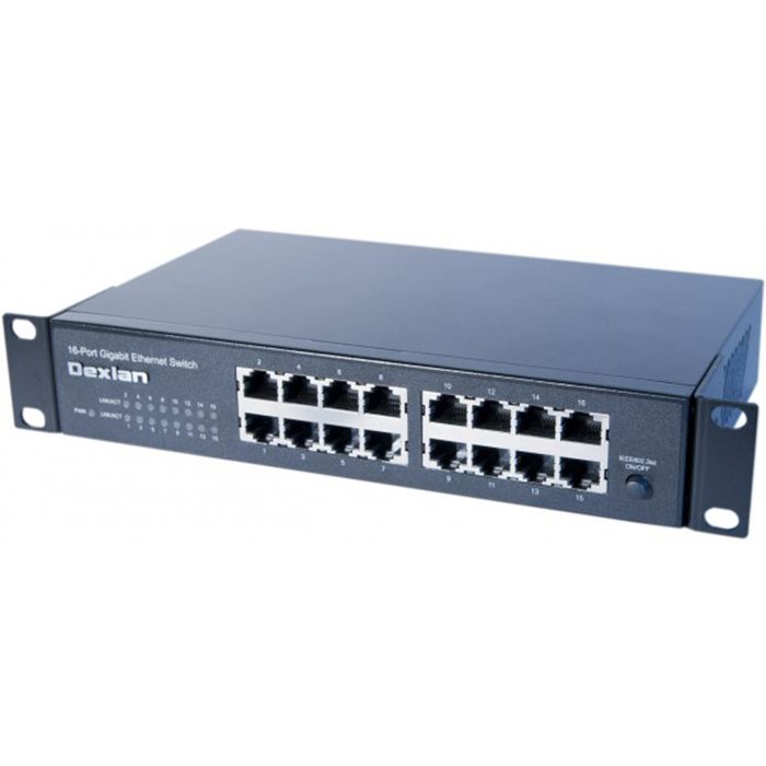DEXLAN Switch Ethernet rackable 10' & 19' 16 Ports RJ45 Gigabit ...