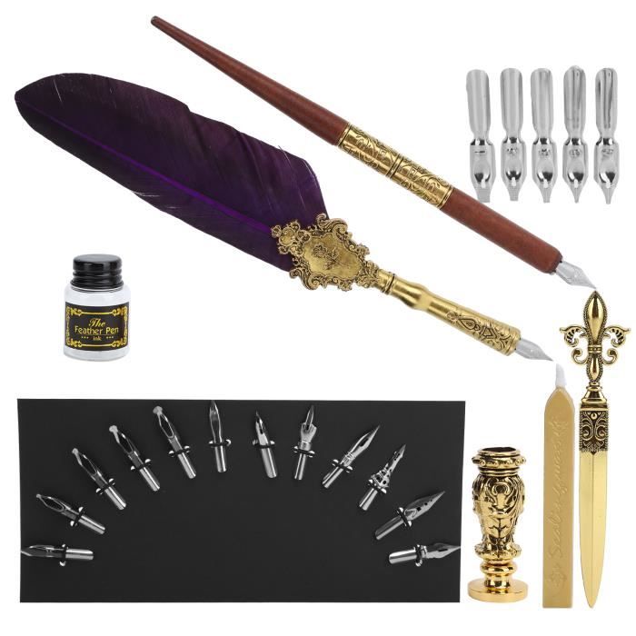 Ensemble de stylo plume calligraphie écriture dessin kit de trempage de ...