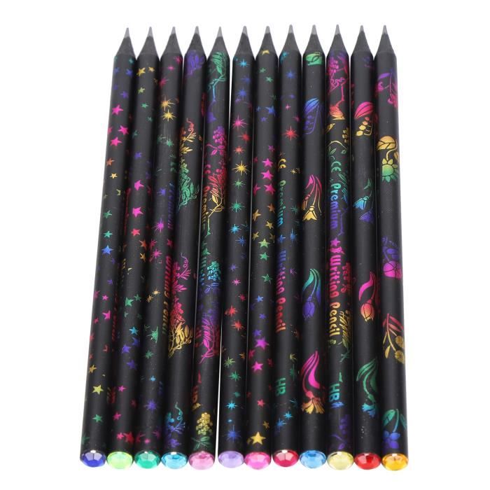 GOTOTOP Crayon HB 12 pcs Blackwood HB Crayon Enfants Écriture Dessin ...