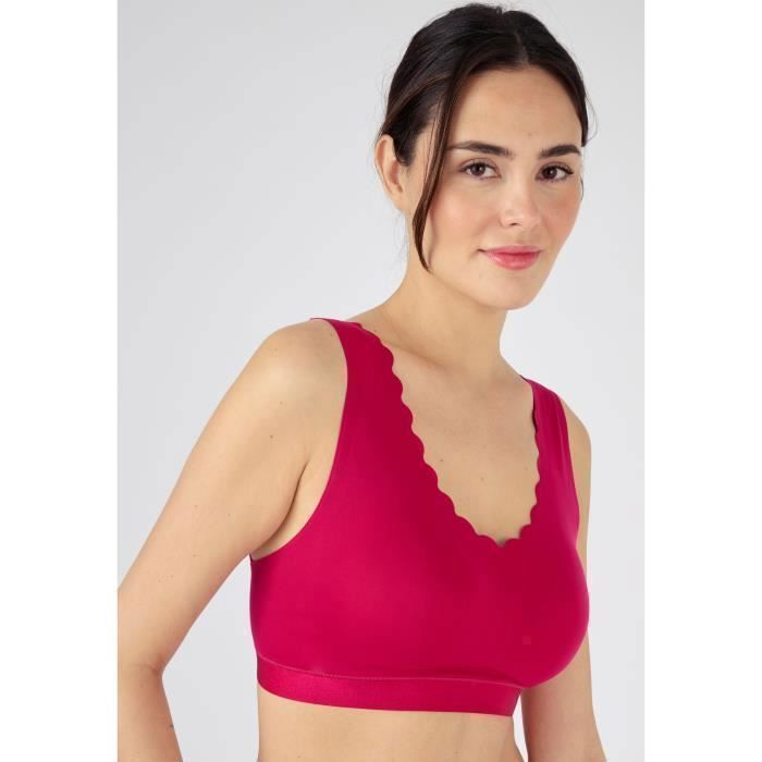 Damart - Soutien-gorge brassière EXTREME STRETCH Climatyl - Cerise ...