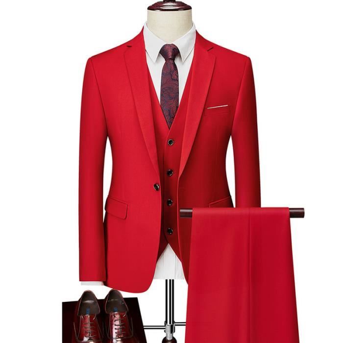 (Veste+Gilet+Pantalon+Cravate+Noeud)Costume Homme 5 Pièces Smoking Mode ...