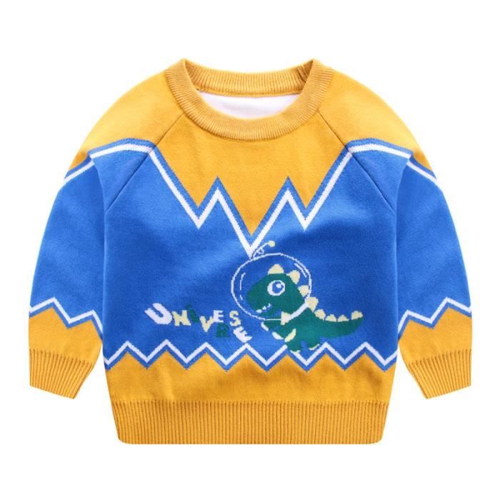 Pull Enfant Bricolore De 2 à 10 ans en Coton Chaude Respirante Doux ...
