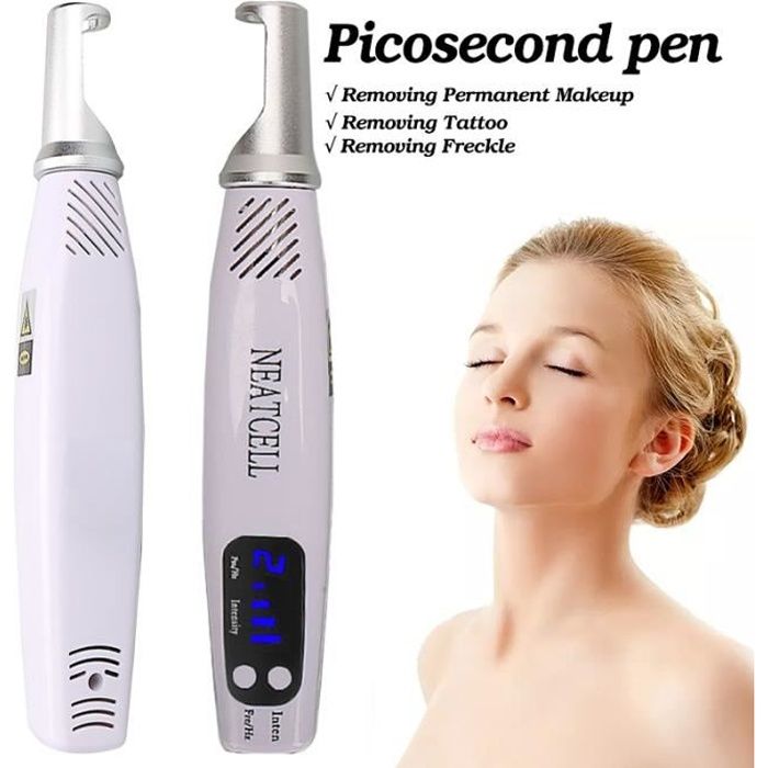 Professionnel Laser Picoseconde Stylo Rousseur Détatouage Taupe Foncé ...