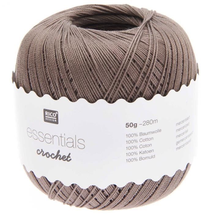 Fil à crocheter - RICO DESIGN - Essentials crochet - 50 g - 100% coton ...