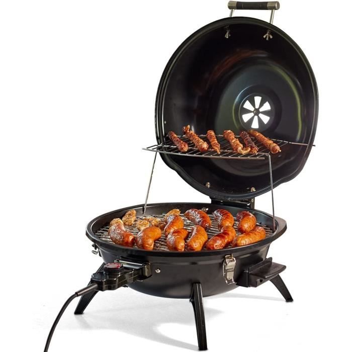 Barbecue Électrique De Table Avec Couvercle, Thermostat, Réflecteur De ...