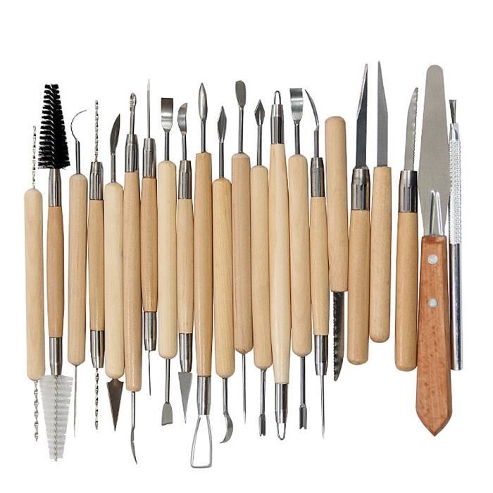 Outils de poterie 22 pièces d'un ensemble d'outils de poterie d'argile ...