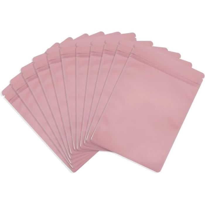 50 Pcs Sachets Aluminium Zip Opaque Refermable, Sachet Alimentaire Avec ...