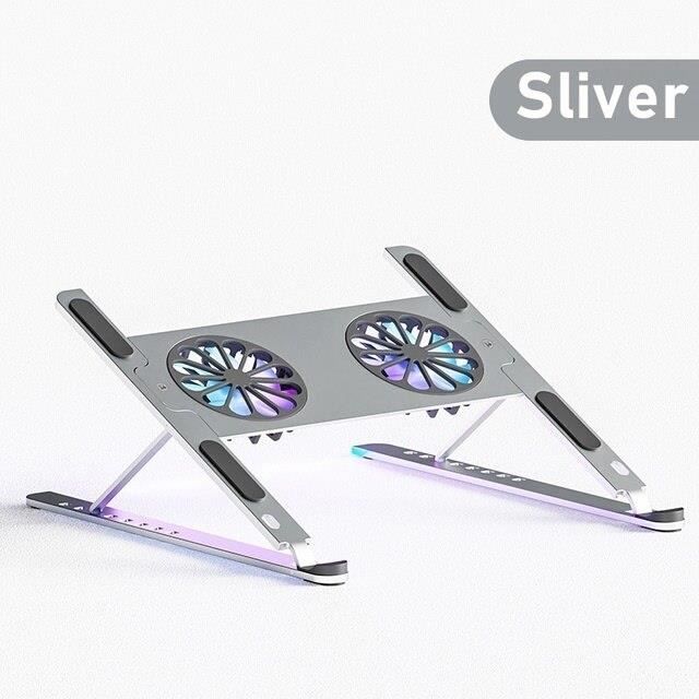 SUPPORT TABLETTE,Sliver--Support réglable en aluminium pour ordinateur ...