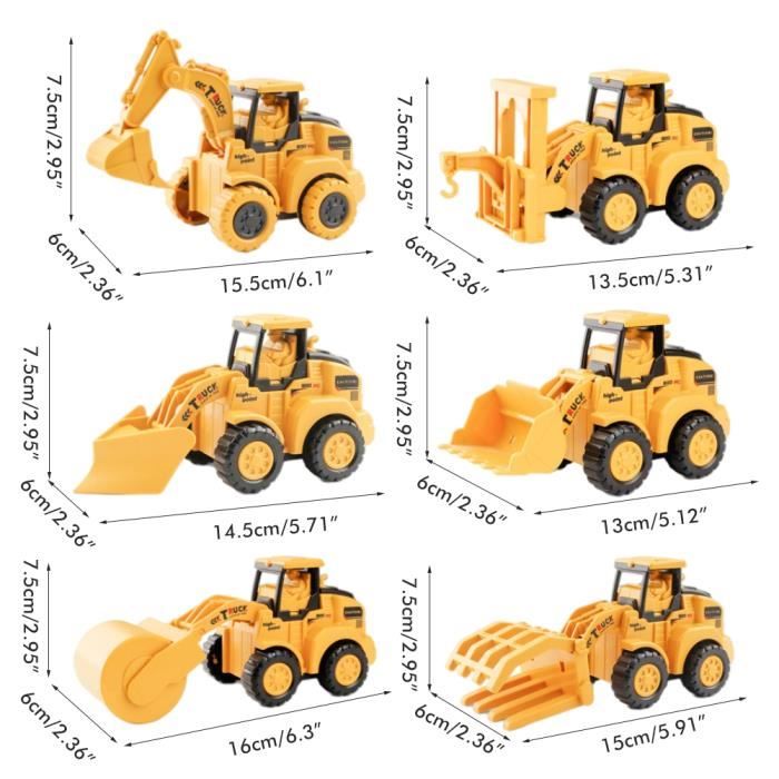 ZERONE Press Go Engineering Car Toys Press and Go – voiture d ...