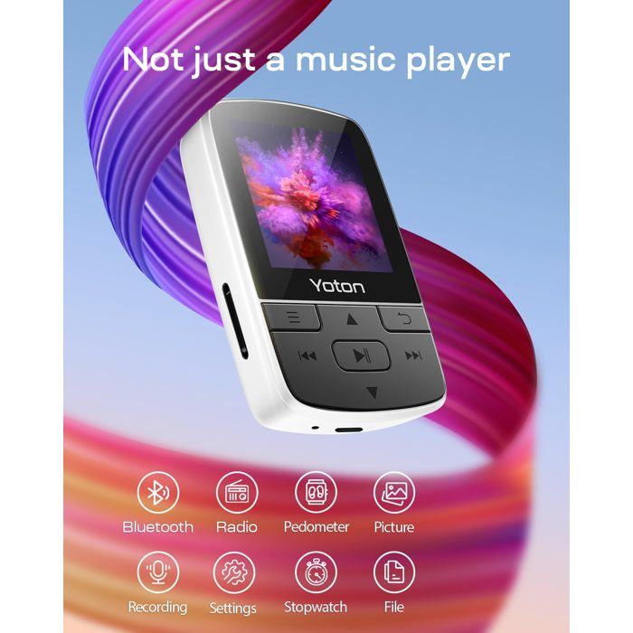Lecteur Mp3 64 Go Avec Clip, Mini Musique Mp3 Bluetooth 5.2, Super ...