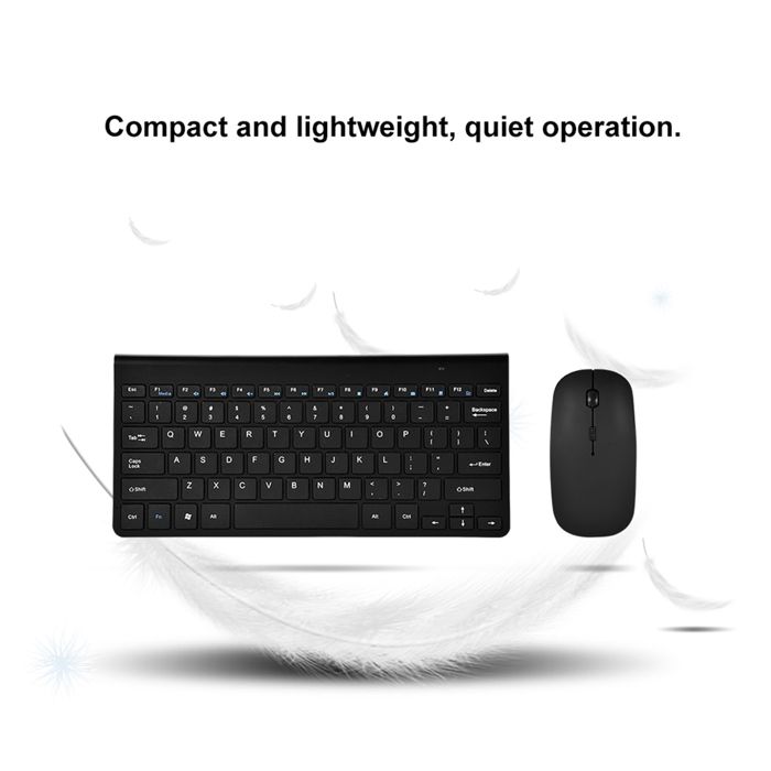 Kit clavier et souris sans fil fin 2,4 GHz pour ordinateur de bureau ...