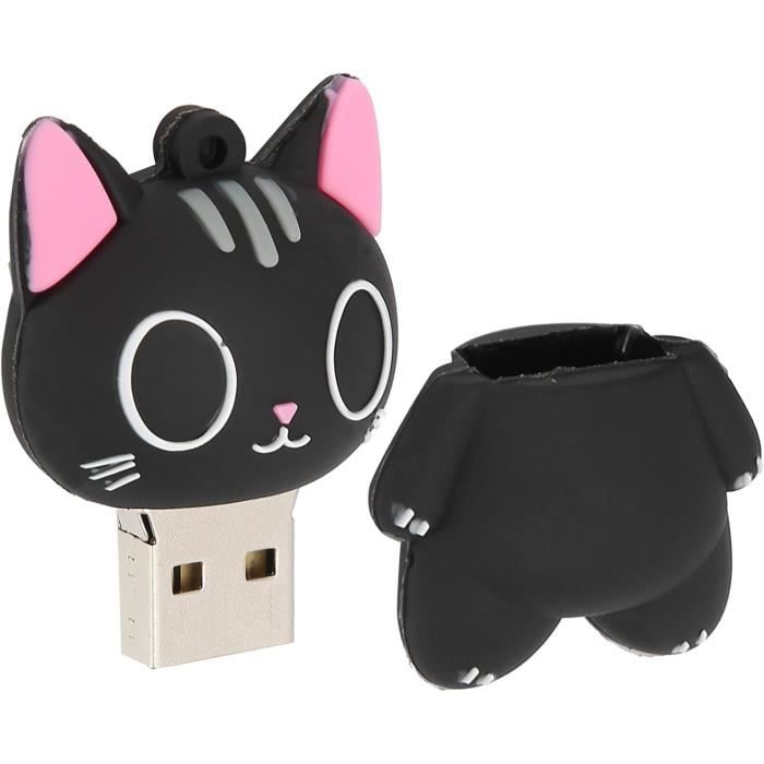Clé USB en Forme de Chat de Dessin animé Mignon, Pendentif Porte-clés, Plug and Play, Stockage ...