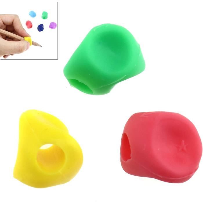 6X Grips Pour Crayon Silicone Mini Pencil Grip Ultra Doux Couleurs ...