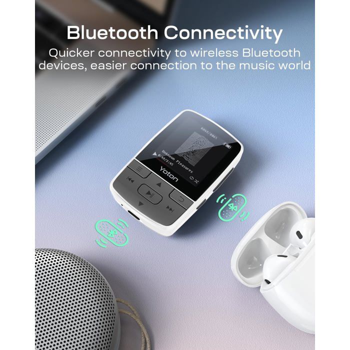 Lecteur Mp3 64 Go Avec Clip, Mini Musique Mp3 Bluetooth 5.2, Super ...
