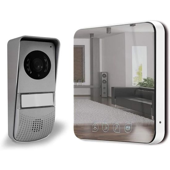 Interphones - Visiophone Visio Plat Design effet Mirroir Fonction ...