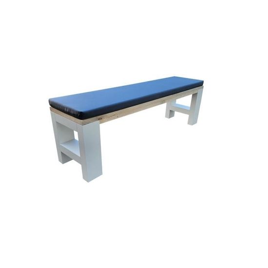 Banc Seattle - 140Lx40Hx38P cm avec base en épicéa blanc pulvérisé avec ...