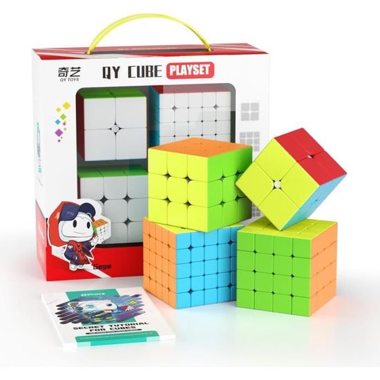 Speed Cube Set, Cube De Vitesse 2X2 3X3 4X4 5X5 Cube Stickerless ...