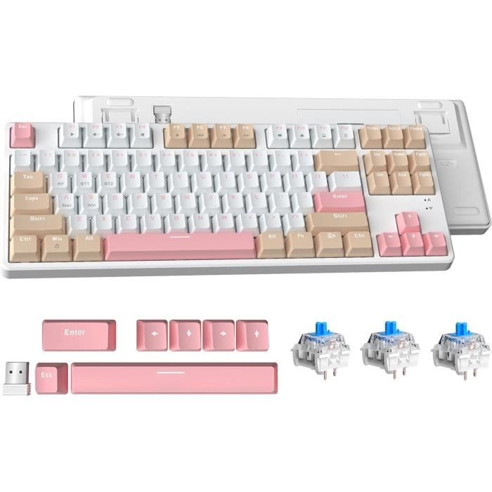 Clavier Mécanique à Échange à Chaud, Clavier de Jeu Compact QWERTY de ...