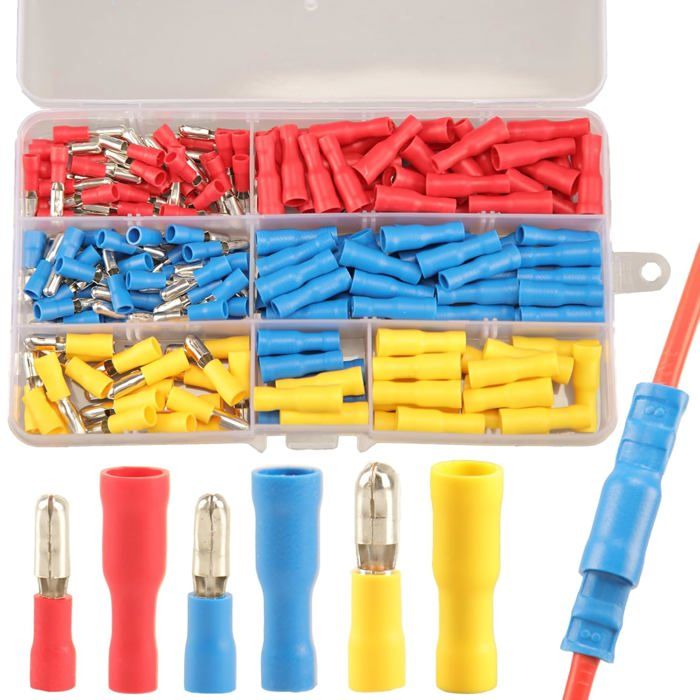 200pcs Bullet Connecteurs Kit Mâle et Femelle, Connecteur Electrique ...