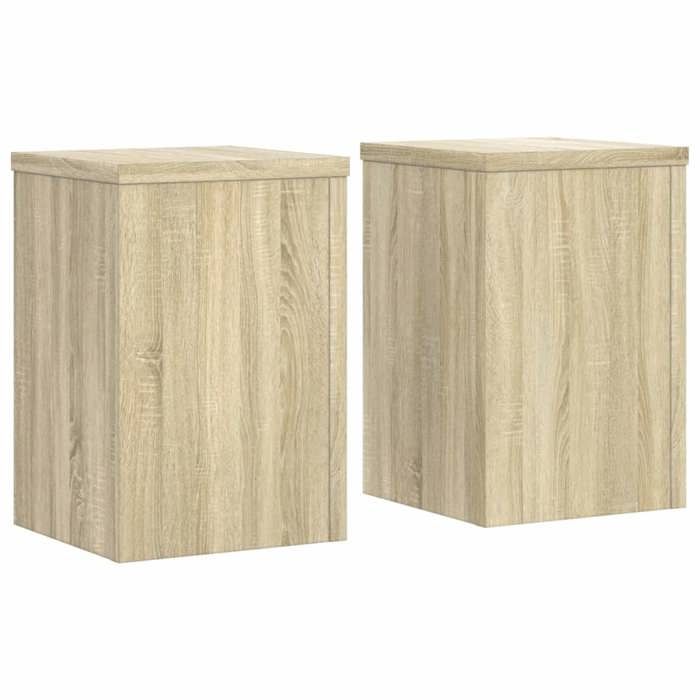 BEWI®Lot de 2 Supports pour plantes - Présentoir de Fleurs chêne sonoma ...