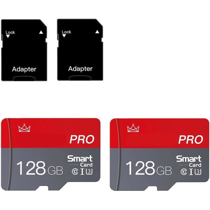 128GB Micro SD Card Class 10 Memory Cards with SD Adapter Class 10 High ...