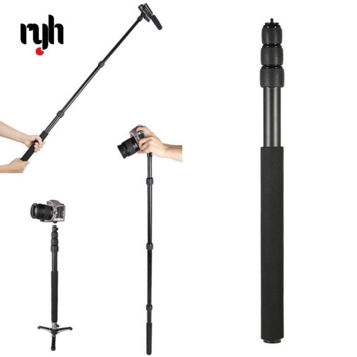 A-Mini caméra portable extensible 2 en 1 monopode Zoom Microphone ...