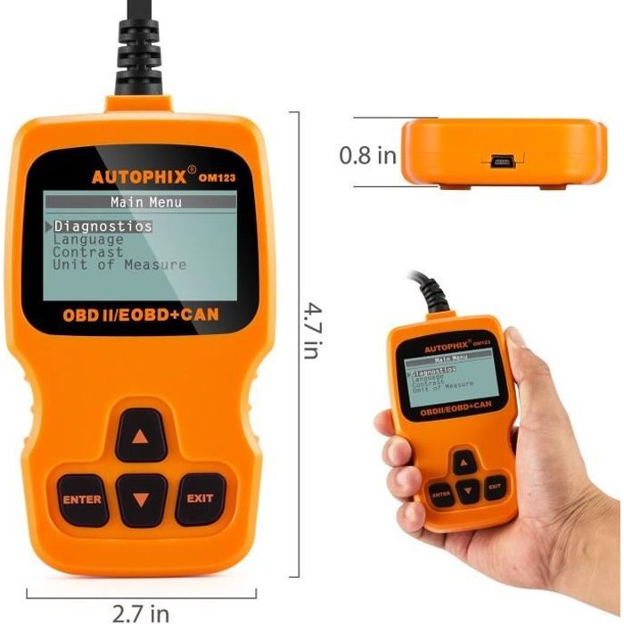 AUTOPHIX OM123 OBD2 Auto Diagnostic Diagnostic Scanner OBDII Lecteur ...