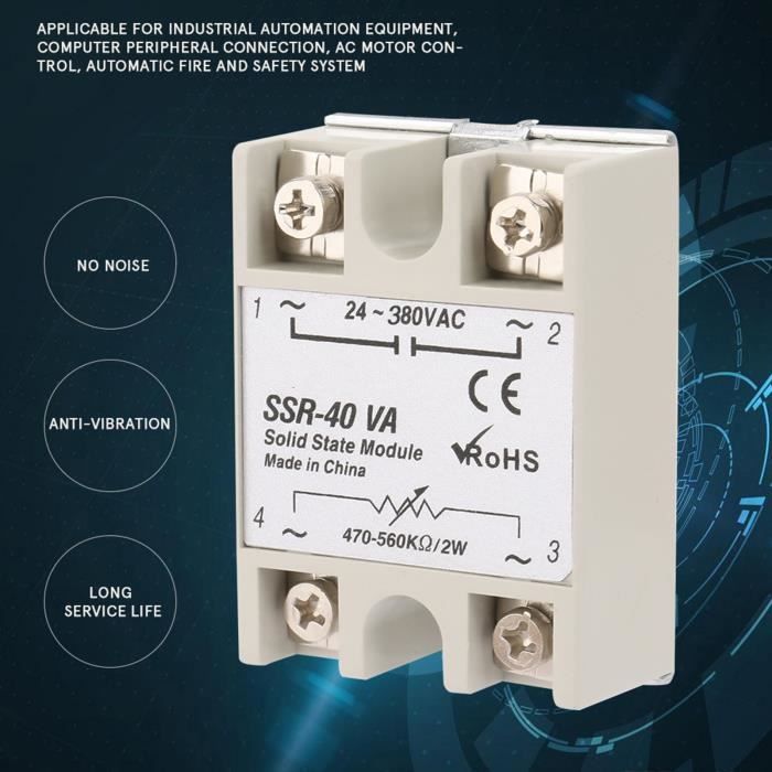 Relais statique - PAR - SSR-40VA - Plastique et métal - 2 ans de ...
