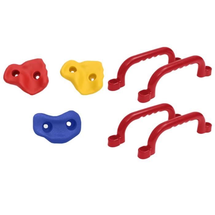 Drfeify Sièges de balançoire avec pierres d'escalade 2 pcs bleu PE ...