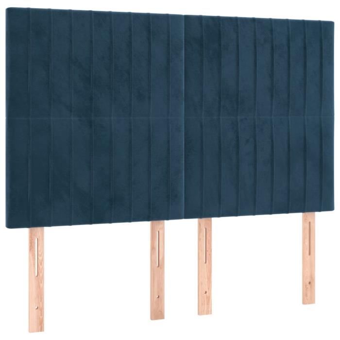 Têtes de lit en velours bleu foncé - DRFEIFY - 72x5x78/88 cm ...