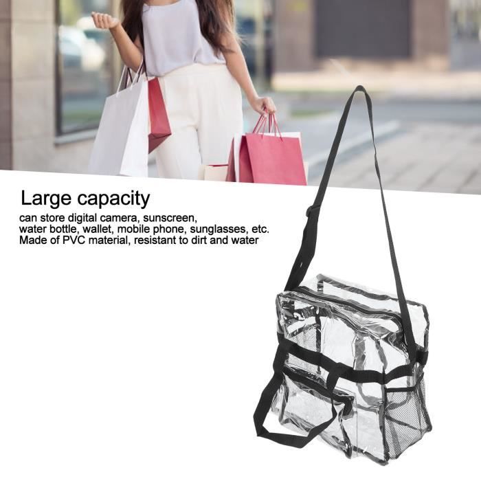 LSS® Sac transparent de grande capacité sac de voyage portable sac à ...