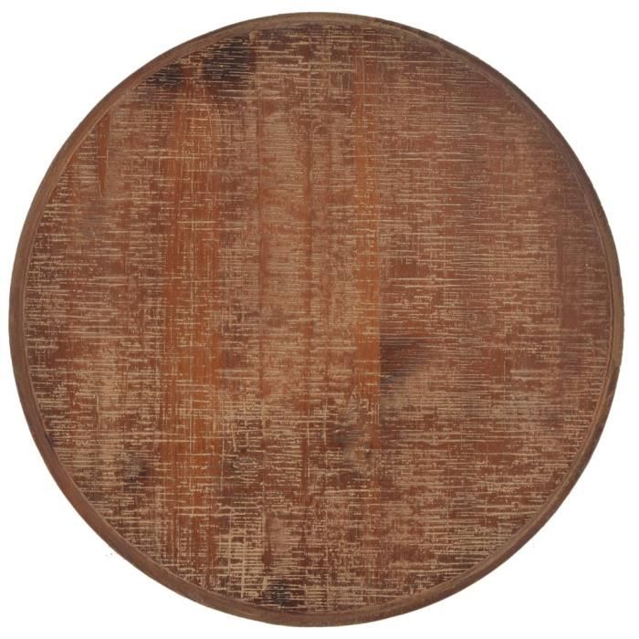 FASHTROOM Table d'appoint Bois de sapin massif 40 x 64 cm Marron 111607 ...