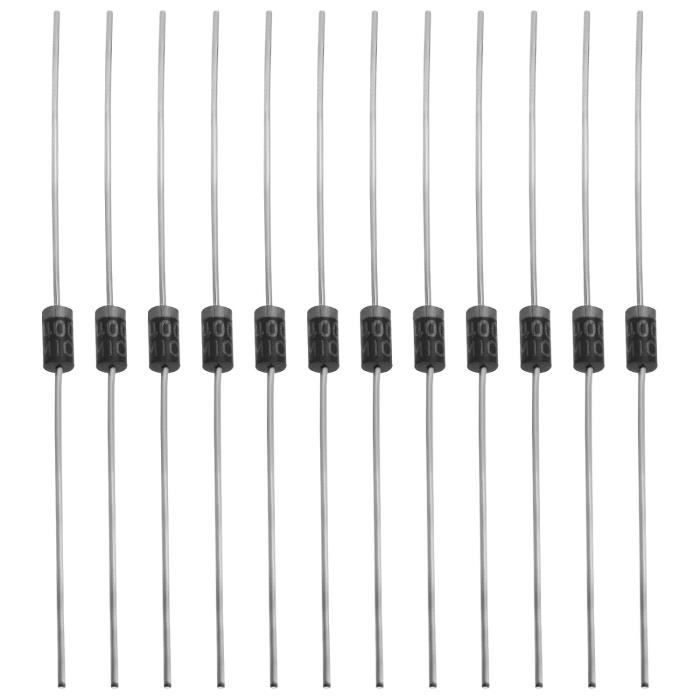 200Pcs 1N4002 Diodes Redressement 1A 100V Diodes De Silicium Composants ...