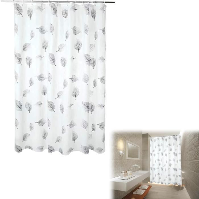 Rideau Douche Feuilles D'Eucalyptus,Rideau De Douche,Rideau De Baignoire,Rideau Douche Anti ...