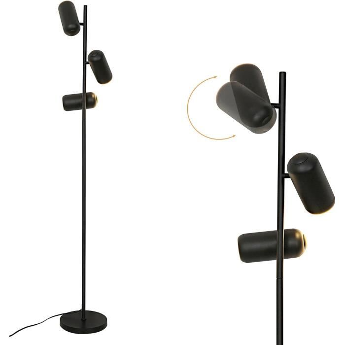 Seamoon Lampadaire sur Pied Salon, 3 têtes de Lampe GU10 Réglables ...