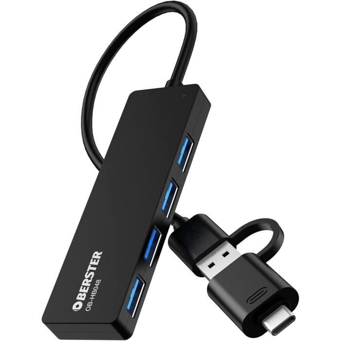 Hub USB 3.0, Multiport HUB USB avec 4 Ports USB 3.0 Adaptateur USB ...