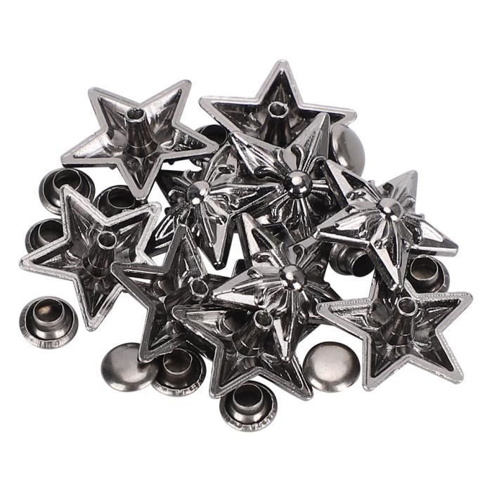 Tbest Goujon de rivets étoiles 50 Jeux de Rivets étoiles Vis à Goujon ...
