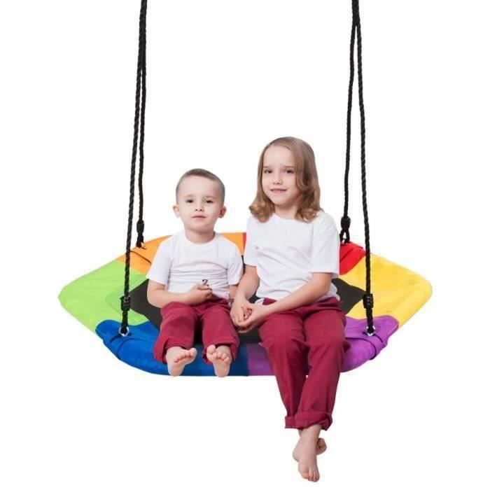 HuiYing-DREAMADE Balançoire Nid d’Oiseau Ø94CM pour Enfants Balançoire ...