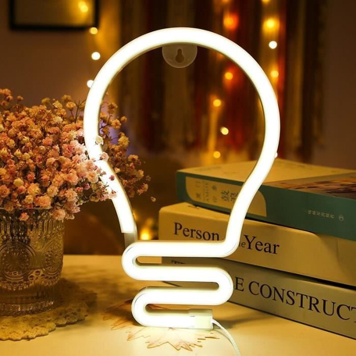 NEON,White--Ampoule LED néon, signe lumineux, pour maison, fête ...