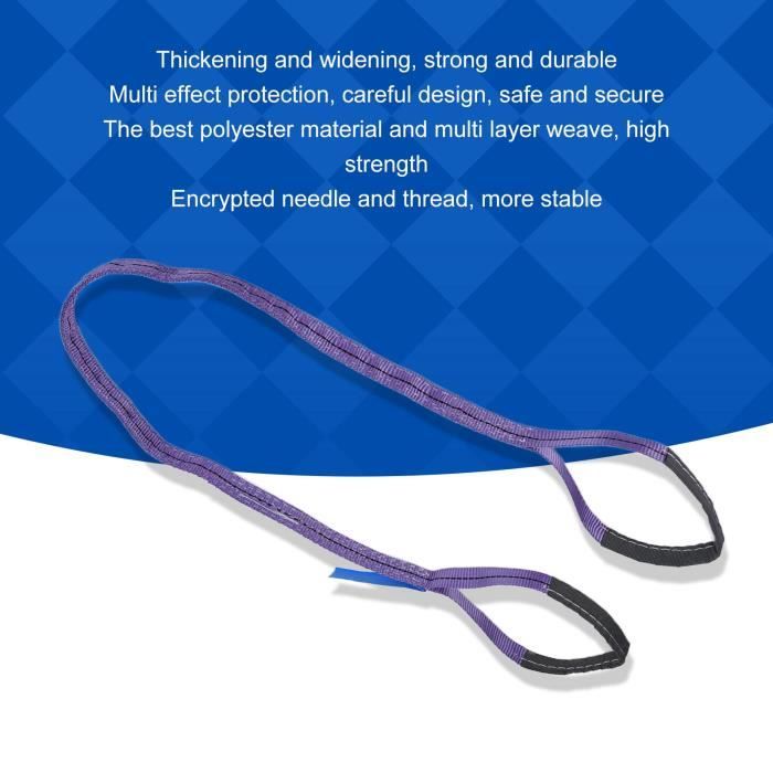 Lingues de levage - ZJCHAO - Sangle Plate 4,5 m - Polyester ...