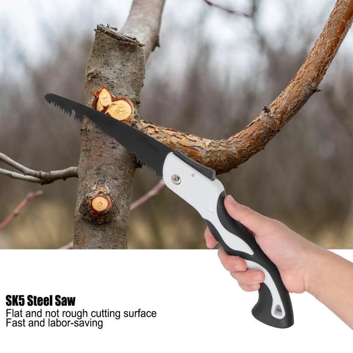 Scie de jardin Scie en acier SK5 Lame de Scie Pliante Outils de Coupe à Main Travail du Bois ...