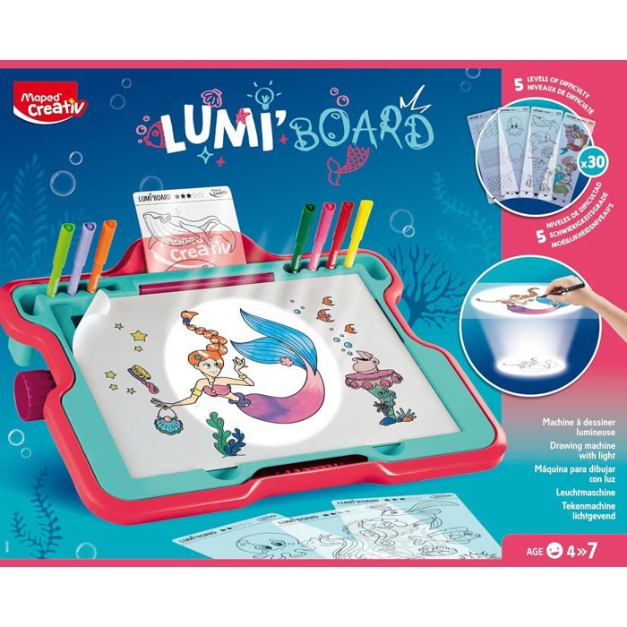 Tableau lumineux pour dessiner - ESTAMPILLE - Le Monde Des Sirènes ...