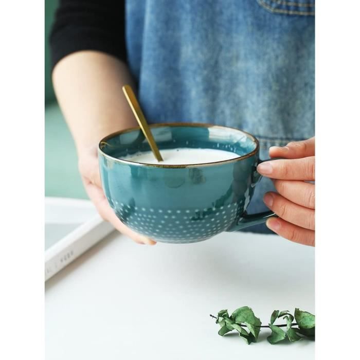 Grande tasse à café, 700 ml, grande tasse, en grès, cappuccino, XXL ...