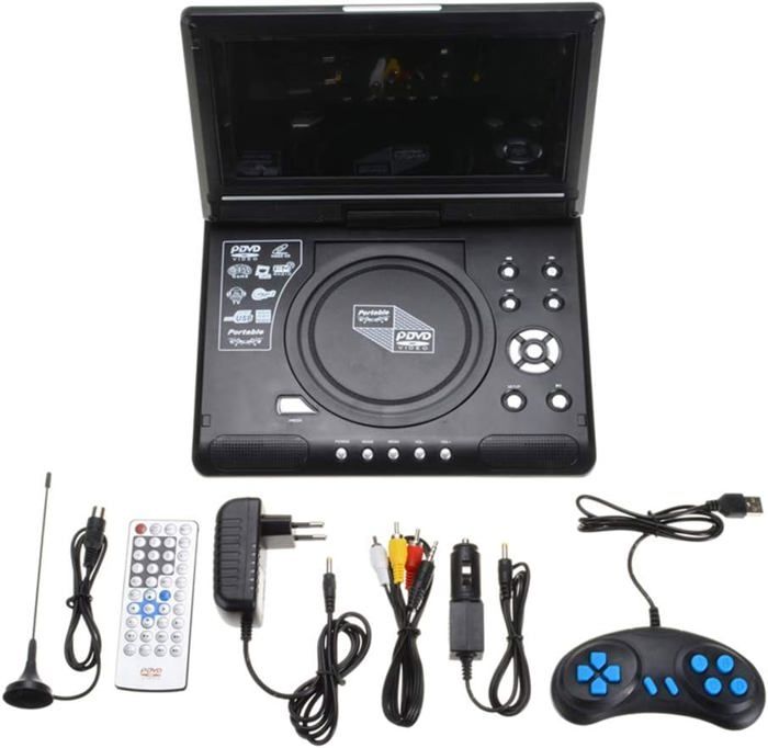 9.8 Pouces Portable Maison Voiture Lecteur Dvd Vcd Cd Lecteur Tv Usb ...